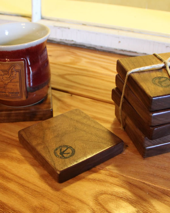 Hand.built Hardwood Drink Coasters ⋆ Red Rooster Trading Company